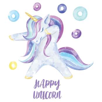 قیمت و خرید استیکر پارچه و لباس مدل dtf طرح یونیکورن کد H15.155 مجموعه 4 عددی