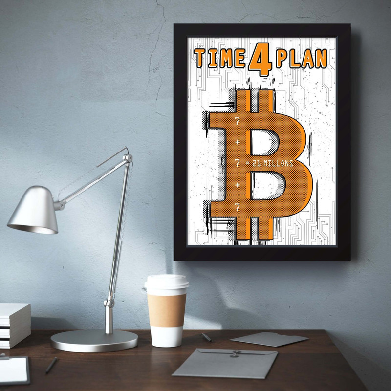 قیمت و خرید تابلو مدل انگیزشی MILLION BITCOIN کد S0113-b