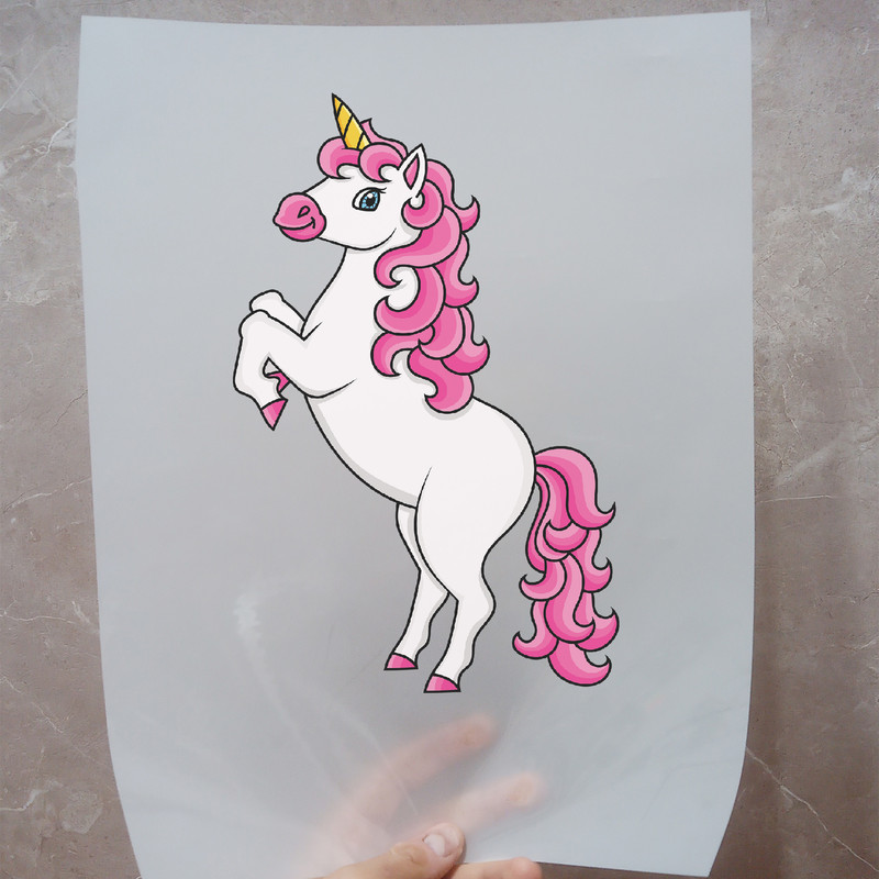 قیمت و خرید استیکر پارچه و لباس مدل dtf طرح یونیکورن کد H20.874 مجموعه 3 عددی