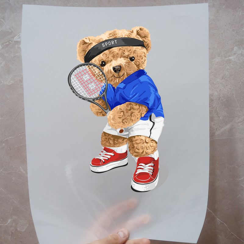 قیمت و خرید استیکر پارچه و لباس مدل dtf طرح تدی کد H30.164 مجموعه 24 عددی