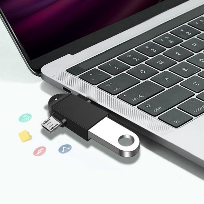 قیمت و خرید مبدل OTG USB 3.0 به USB-C / microUSB کد PM-ACM
