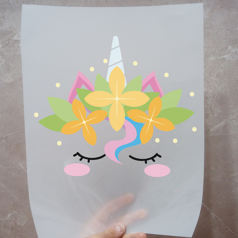 قیمت و خرید استیکر پارچه و لباس مدل dtf طرح یونیکورن کد H20.118 مجموعه 3 عددی