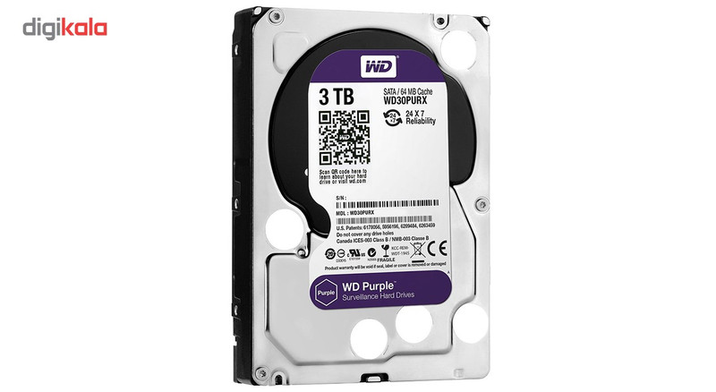 قیمت و خرید هارددیسک اینترنال وسترن دیجیتال مدل Purple WD30PURX ظرفیت 3 ...