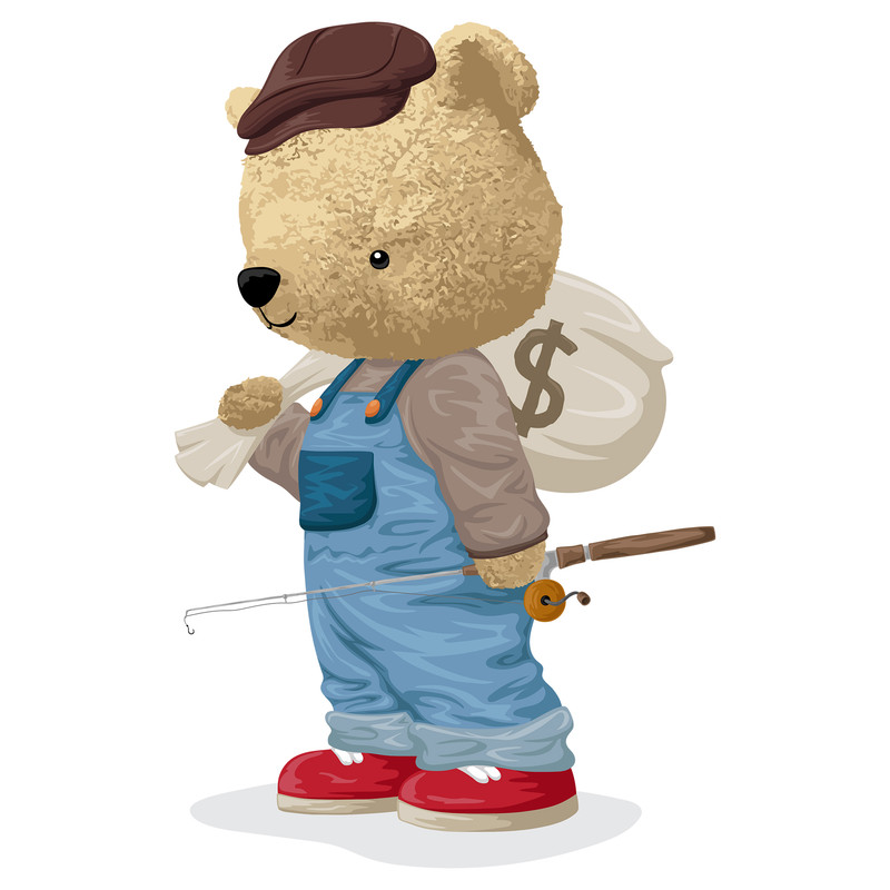 قیمت و خرید استیکر پارچه و لباس مدل dtf طرح تدی کد H15.15 مجموعه 4 عددی