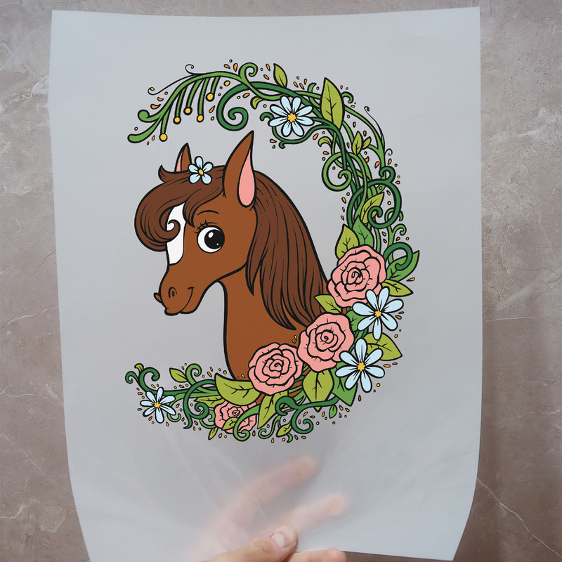 قیمت و خرید استیکر پارچه و لباس مدل dtf طرح یونیکورن کد H20.190 مجموعه 6 عددی