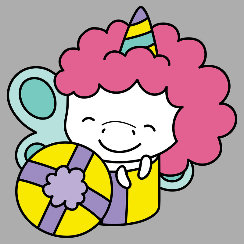 قیمت و خرید استیکر پارچه و لباس مدل dtf طرح یونیکورن کد H15.890 مجموعه 4 عددی