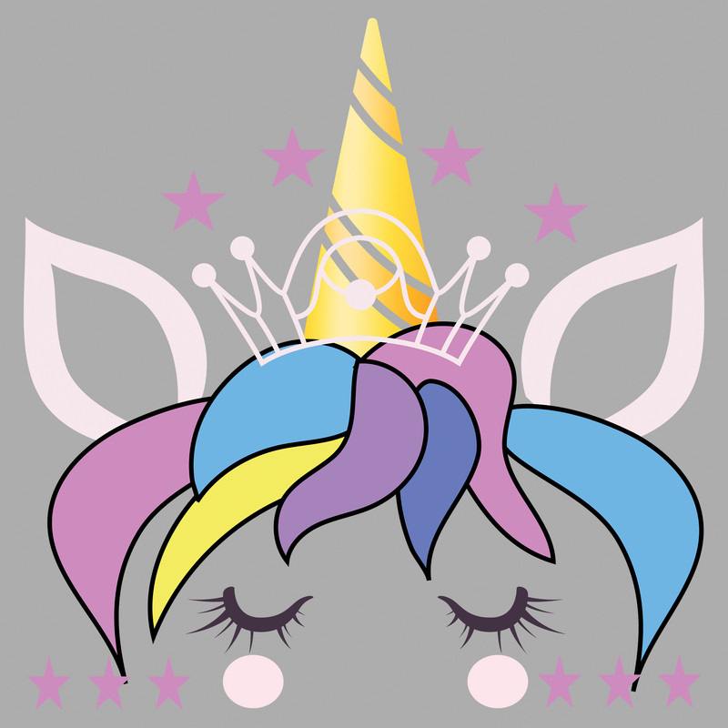 قیمت و خرید استیکر پارچه و لباس مدل dtf طرح یونیکورن کد H20.5 مجموعه 6 عددی