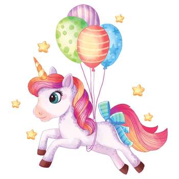 قیمت و خرید استیکر پارچه و لباس مدل dtf طرح یونیکورن کد H20.128 مجموعه 3 عددی