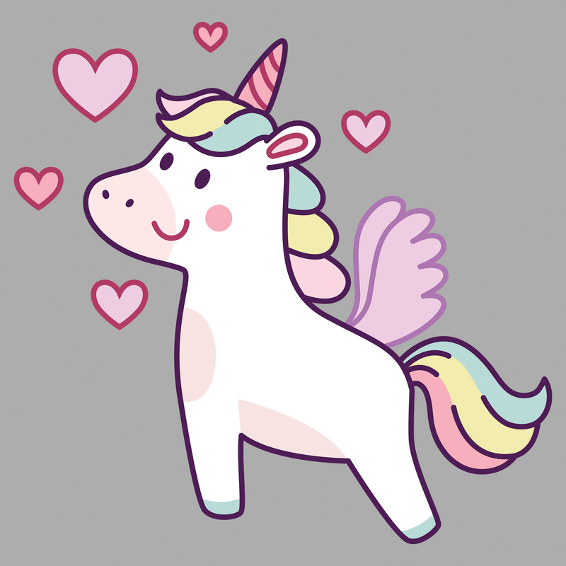 قیمت و خرید استیکر پارچه و لباس مدل dtf طرح یونیکورن کد H15.841 مجموعه 4 عددی