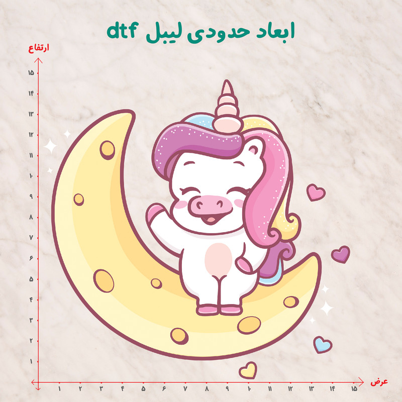 قیمت و خرید استیکر پارچه و لباس مدل dtf طرح یونیکورن کد H15.1013 مجموعه 4 عددی