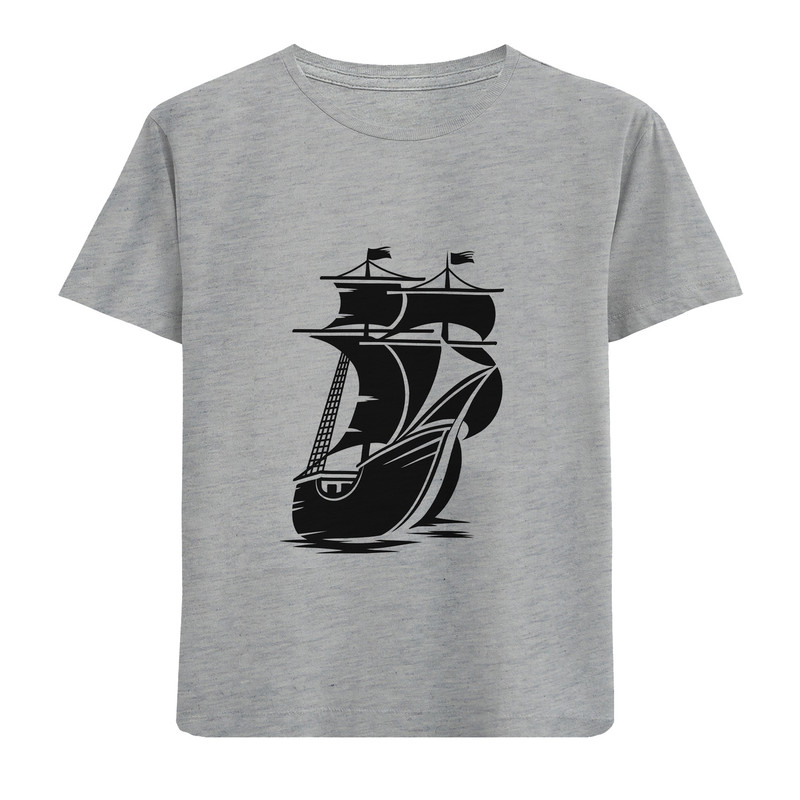 قیمت و خرید تی شرت آستین کوتاه پسرانه مدل قایق D189