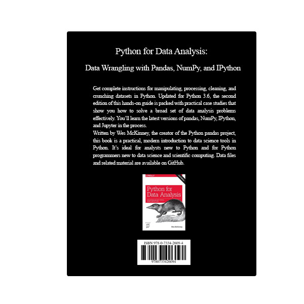 قیمت و خرید کتاب Python For Data Analysis Data Wrangling With Pandas Numpy And Ipython اثر