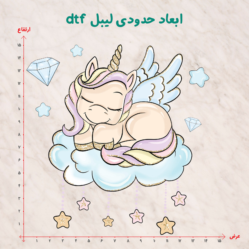 قیمت و خرید استیکر پارچه و لباس مدل dtf طرح یونیکورن کد H15.406 مجموعه 4 عددی