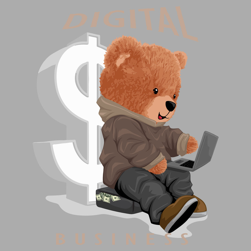 قیمت و خرید استیکر پارچه و لباس مدل dtf طرح تدی کد H15.38 مجموعه 12 عددی