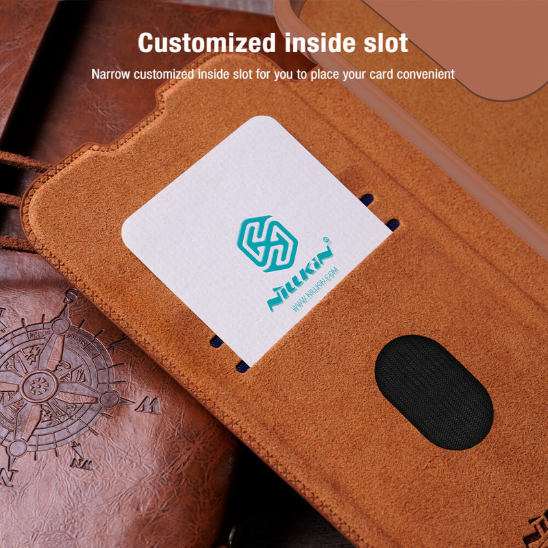قیمت و خرید کیف کلاسوری نیلکین مدل Qin Pro Leather مناسب برای گوشی