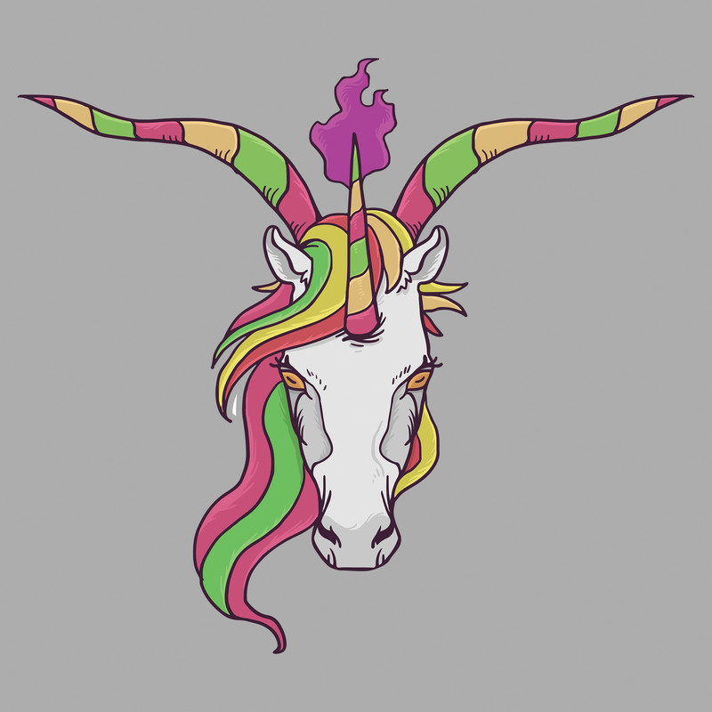 قیمت و خرید استیکر پارچه و لباس مدل dtf طرح یونیکورن کد H20.256 مجموعه 6 عددی