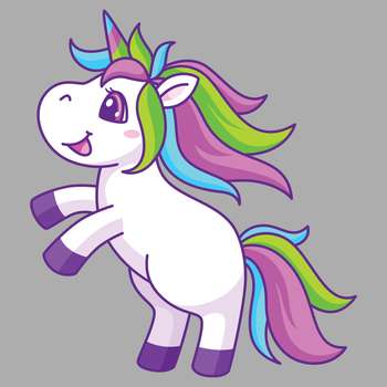 قیمت و خرید استیکر پارچه و لباس مدل dtf طرح یونیکورن کد H15.611 مجموعه 4 عددی