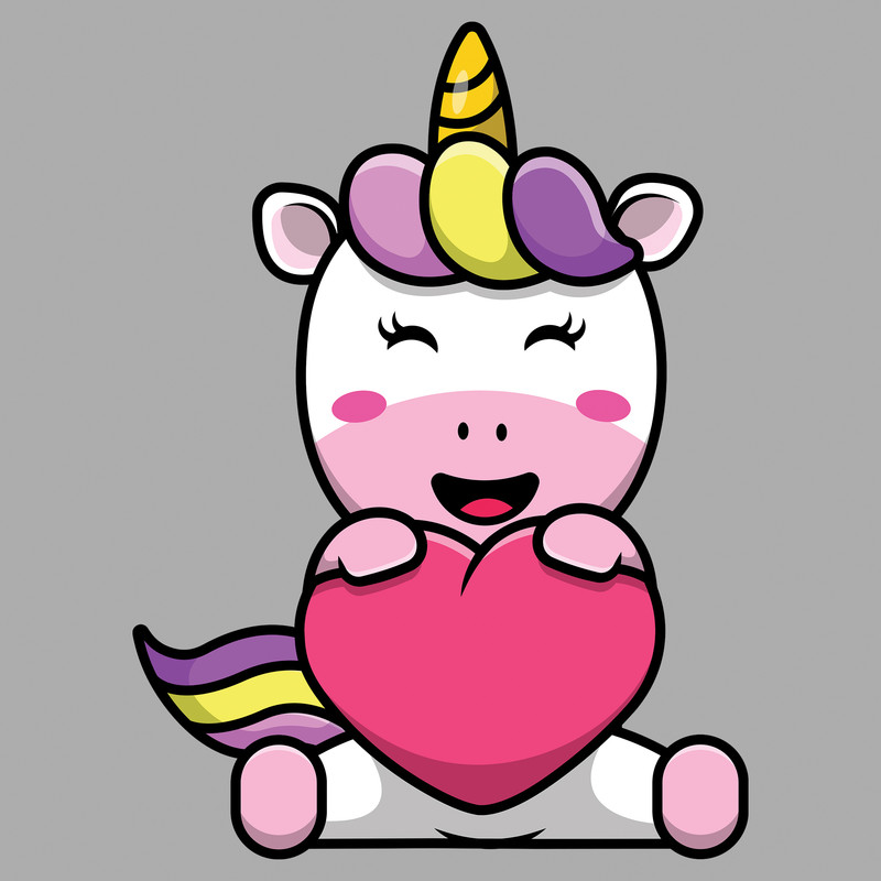 قیمت و خرید استیکر پارچه و لباس مدل dtf طرح یونیکورن کد H15.774 مجموعه 4 عددی