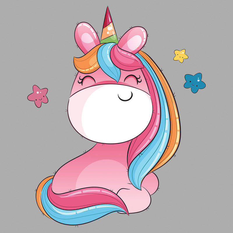 قیمت و خرید استیکر پارچه و لباس مدل dtf طرح یونیکورن کد H15.447 مجموعه 4 عددی