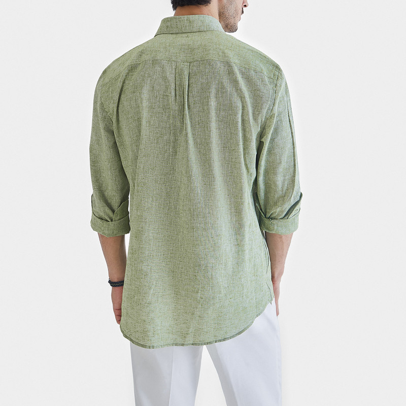 قیمت و خرید پیراهن آستین بلند مردانه کروم مدل لینن کد 2410138