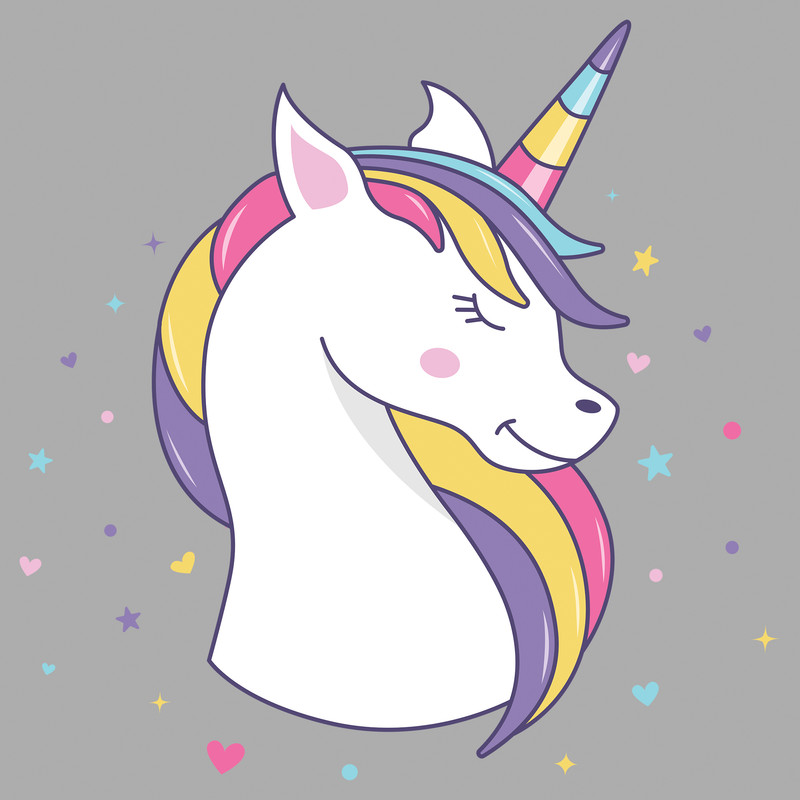 قیمت و خرید استیکر پارچه و لباس مدل dtf طرح یونیکورن کد H15.467 مجموعه 4 عددی