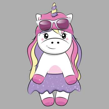 قیمت و خرید استیکر پارچه و لباس مدل dtf طرح یونیکورن کد H15.221 مجموعه 12 عددی