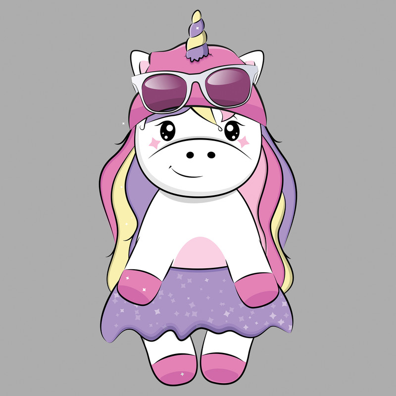 قیمت و خرید استیکر پارچه و لباس مدل dtf طرح یونیکورن کد H20.221 مجموعه 6 عددی