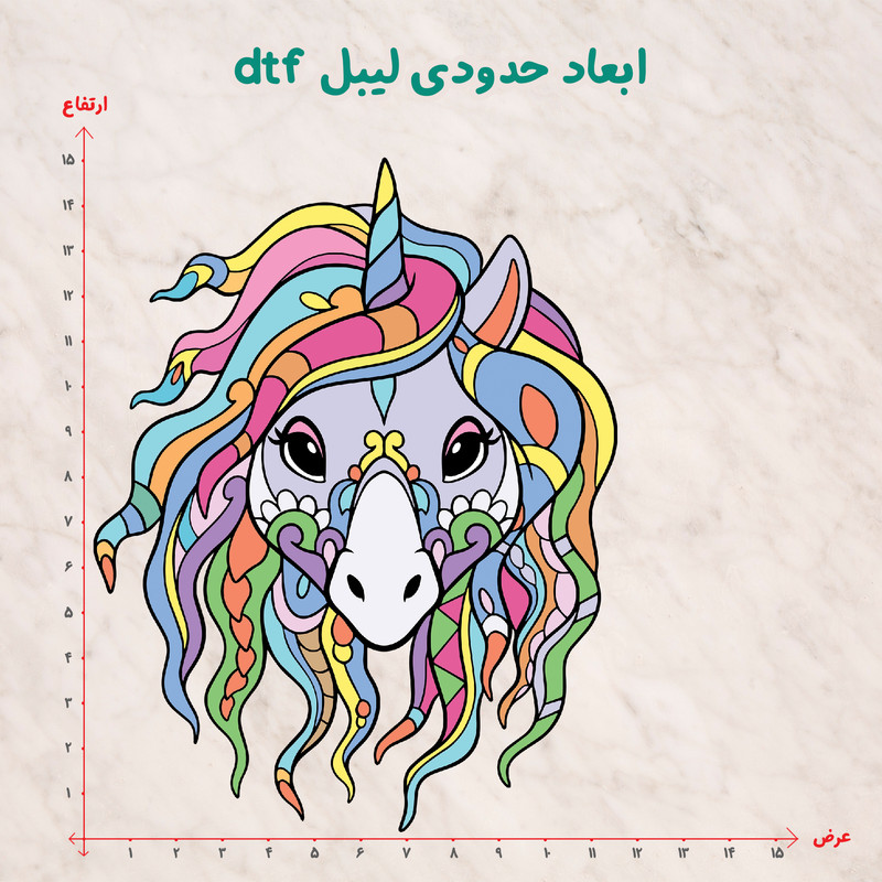 قیمت و خرید استیکر پارچه و لباس مدل dtf طرح یونیکورن کد H15.187 مجموعه 12 عددی