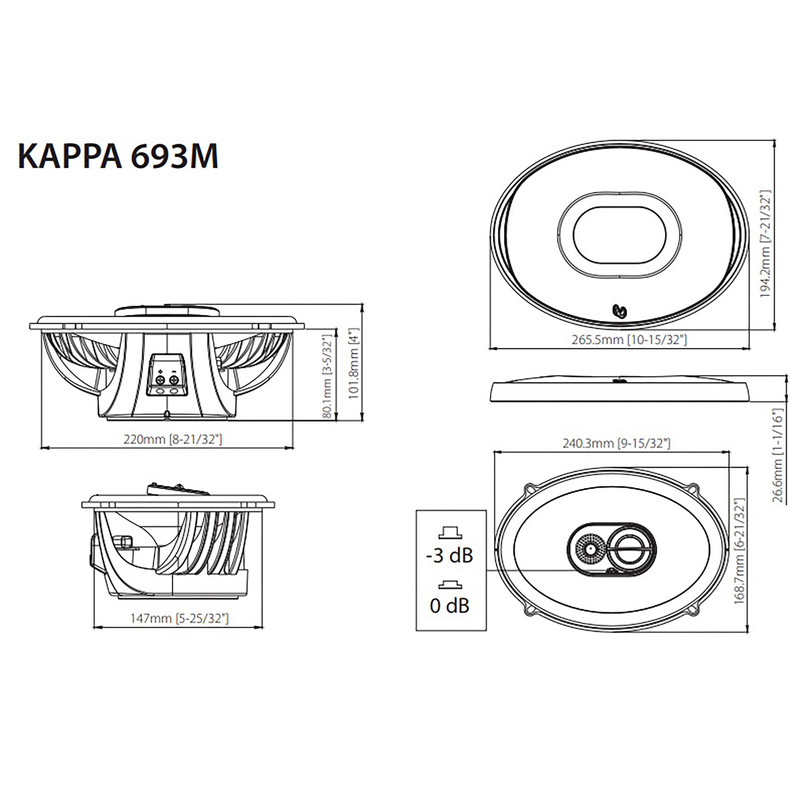قیمت و خرید اسپیکر خودرو اینفینیتی مدل Kappa 693M بسته دو عددی