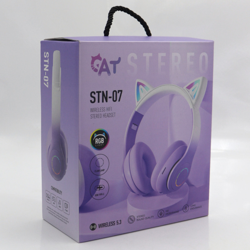 قیمت و خرید هدست بلوتوثی مدل فانتزی گربه ای کد YPBF-STN07