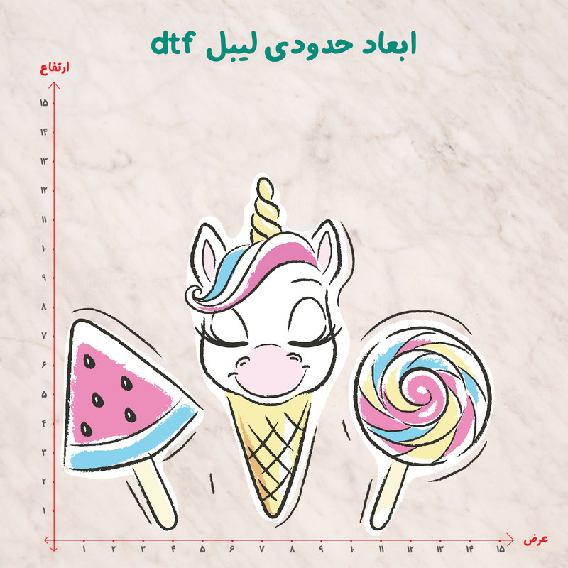 قیمت و خرید استیکر پارچه و لباس مدل dtf طرح یونیکورن کد H15.434 مجموعه 4 عددی