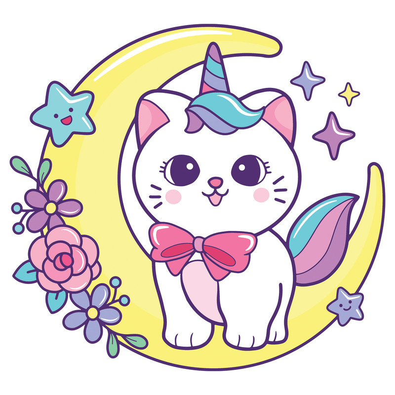 قیمت و خرید استیکر پارچه و لباس مدل dtf طرح یونیکورن کد H20.333 مجموعه 6 عددی