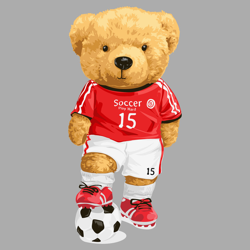 قیمت و خرید استیکر پارچه و لباس مدل dtf طرح تدی کد H30.193 مجموعه 24 عددی