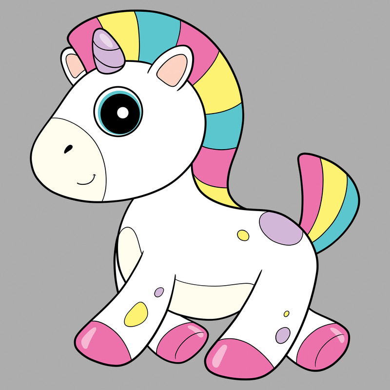 قیمت و خرید استیکر پارچه و لباس مدل dtf طرح یونیکورن کد H20.749 مجموعه 3 عددی