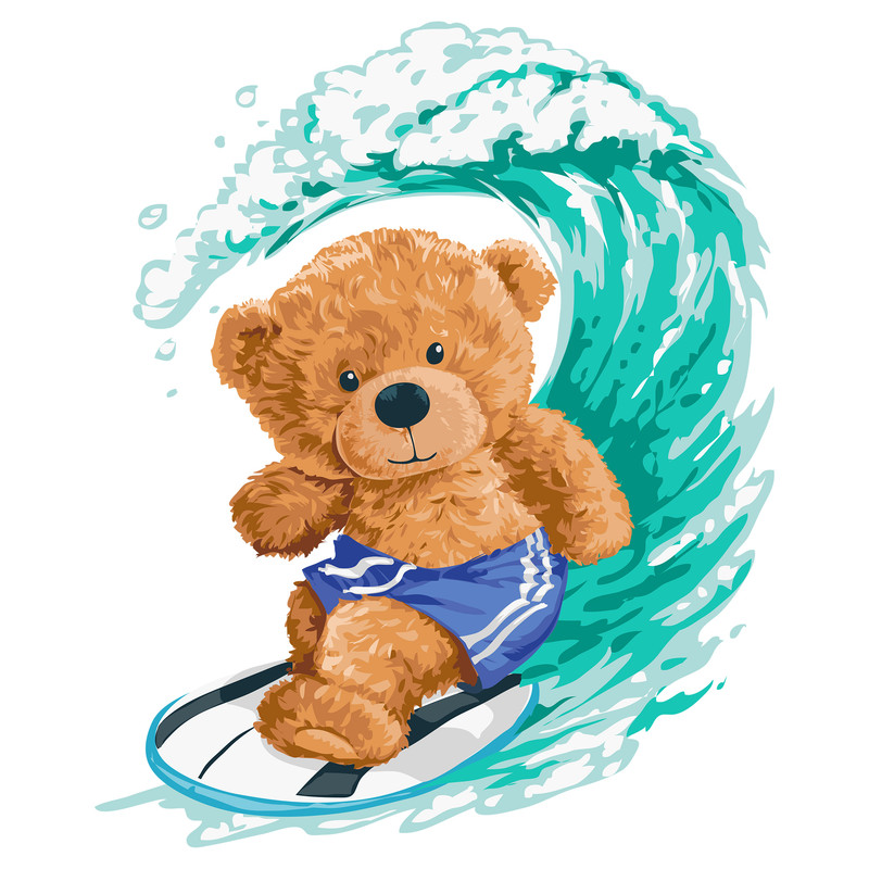 قیمت و خرید استیکر پارچه و لباس مدل dtf طرح تدی کد H30.171 مجموعه 24 عددی