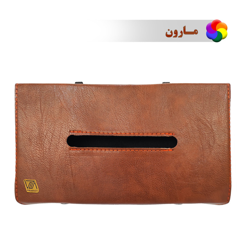 قیمت و خرید جای دستمال کاغذی خودرو مدل چرمی به همراه نگهدارنده خودکار