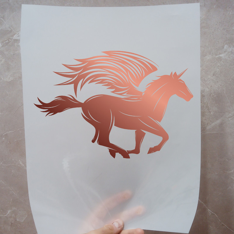 قیمت و خرید استیکر پارچه و لباس مدل dtf طرح یونیکورن کد H15.321 مجموعه 4 عددی