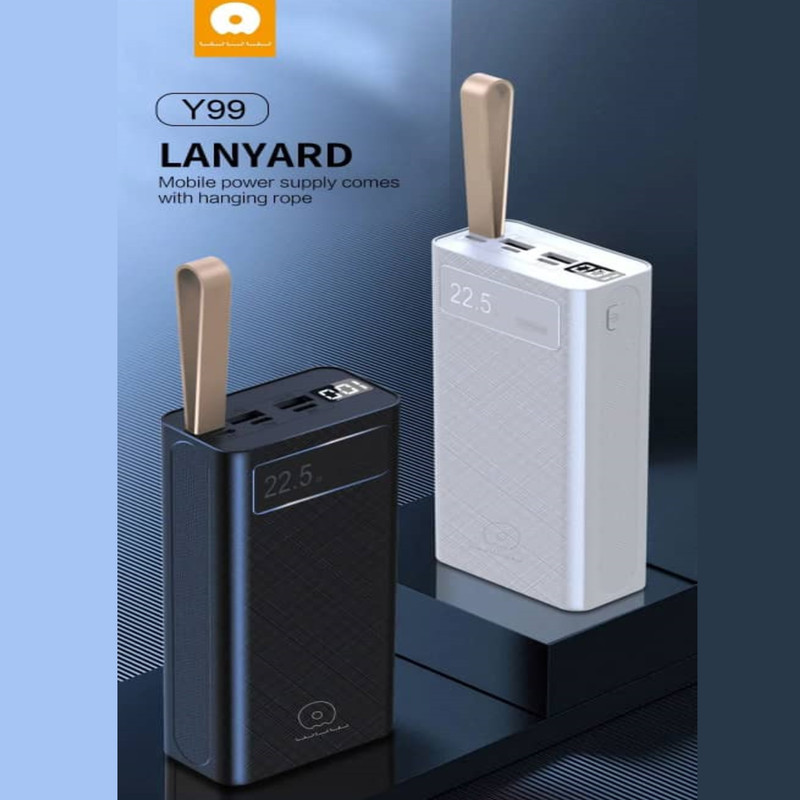 قیمت و خرید پاوربانک دبلیو یو دبلیو مدل Y99 ظرفیت 30000 میلی‌ آمپر ساعت