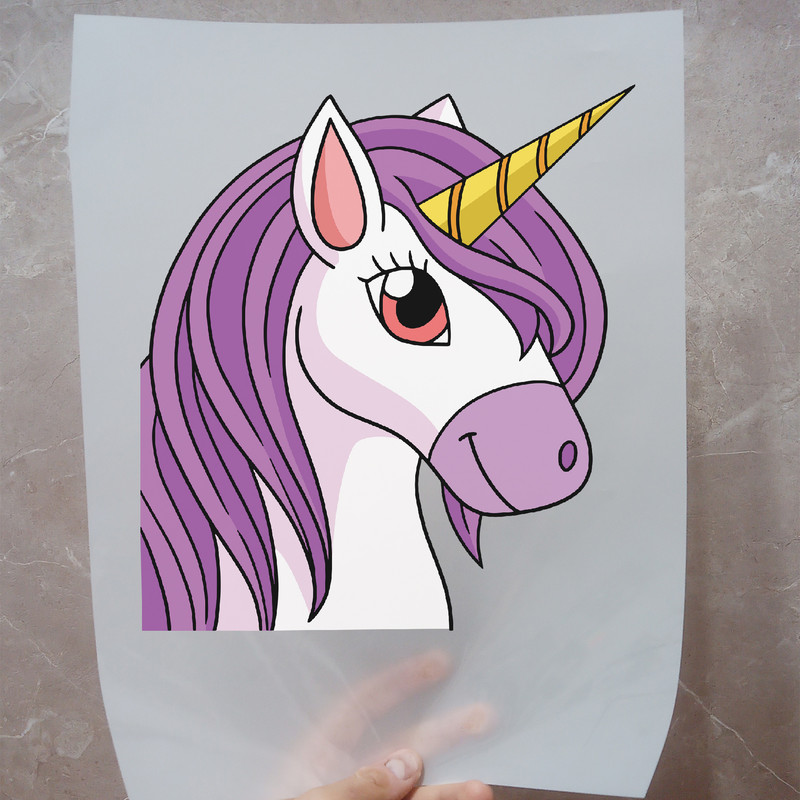 قیمت و خرید استیکر پارچه و لباس مدل dtf طرح یونیکورن کد H20.1012 مجموعه 3 عددی