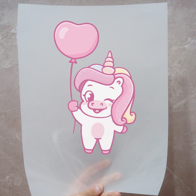 قیمت و خرید استیکر پارچه و لباس مدل dtf طرح یونیکورن کد H20.928 مجموعه 3 عددی