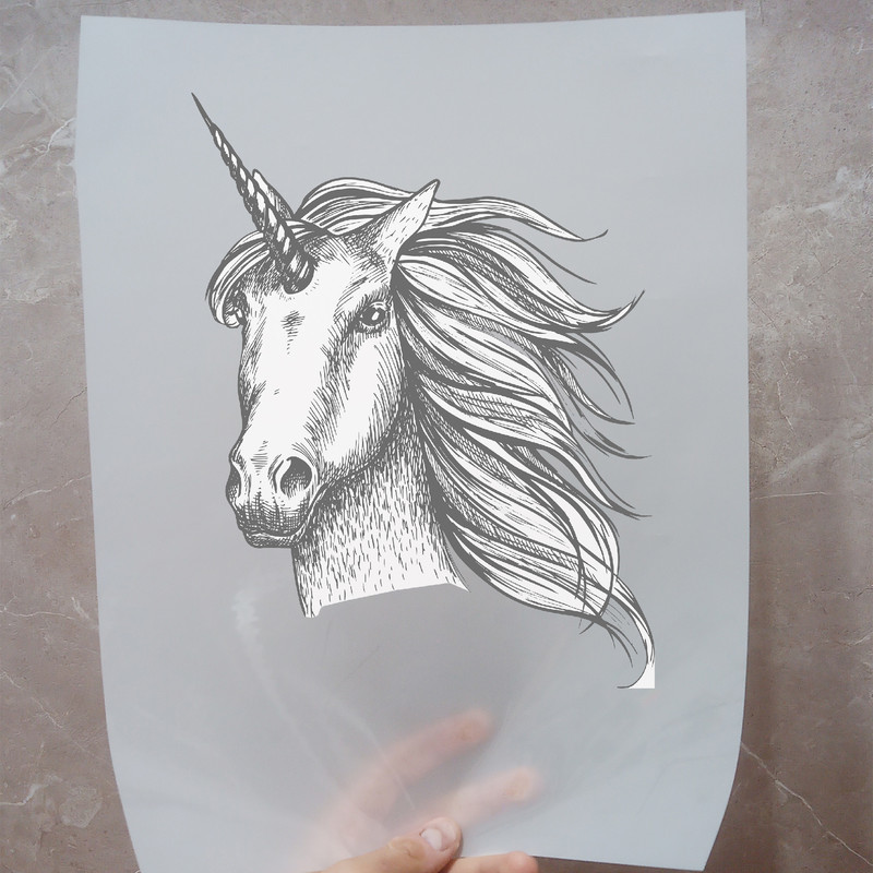 قیمت و خرید استیکر پارچه و لباس مدل dtf طرح یونیکورن کد H20.308 مجموعه 3 عددی