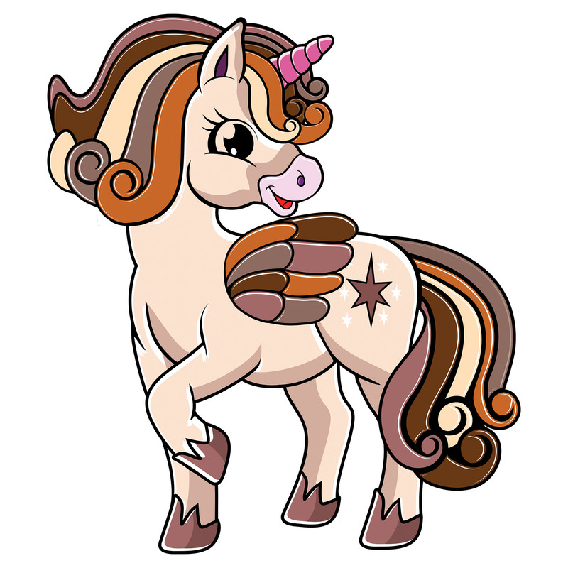 قیمت و خرید استیکر پارچه و لباس مدل dtf طرح یونیکورن کد H15.746 مجموعه 4 عددی