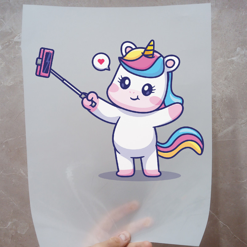 قیمت و خرید استیکر پارچه و لباس مدل dtf طرح یونیکورن کد H20.644 مجموعه 3 عددی