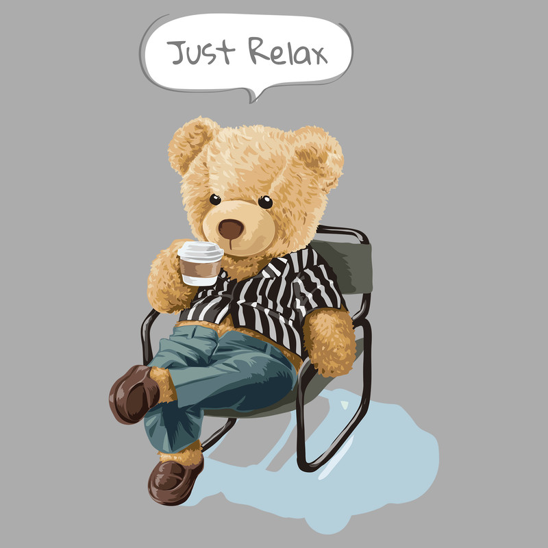 قیمت و خرید استیکر پارچه و لباس مدل dtf طرح تدی کد H15.120 مجموعه 4 عددی