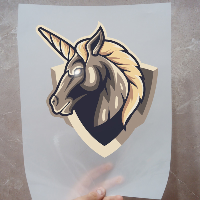 قیمت و خرید استیکر پارچه و لباس مدل dtf طرح یونیکورن کد H20.375 مجموعه 6 عددی