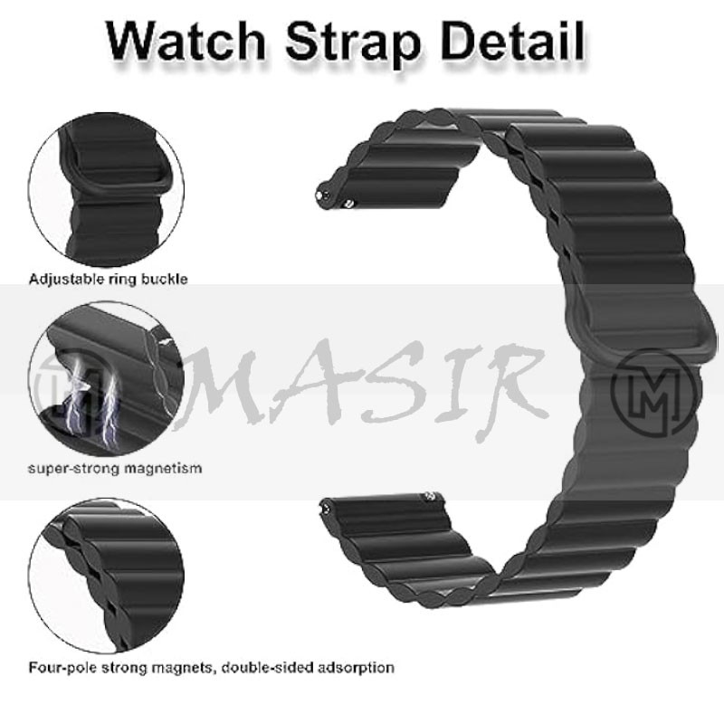 قیمت و خرید بند مسیر مدل Silicone Loop Magnetic مناسب برای ساعت هوشمند کیو سی وای Gtc