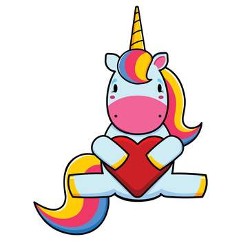 قیمت و خرید استیکر پارچه و لباس مدل dtf طرح یونیکورن کد H20.863 مجموعه 3 عددی