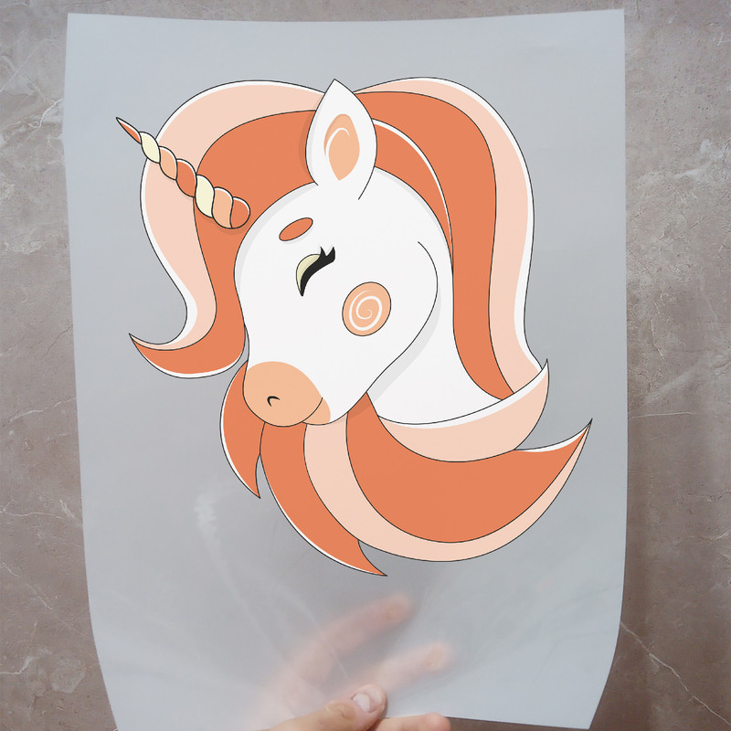 قیمت و خرید استیکر پارچه و لباس مدل dtf طرح یونیکورن کد H20.383 مجموعه 6 عددی