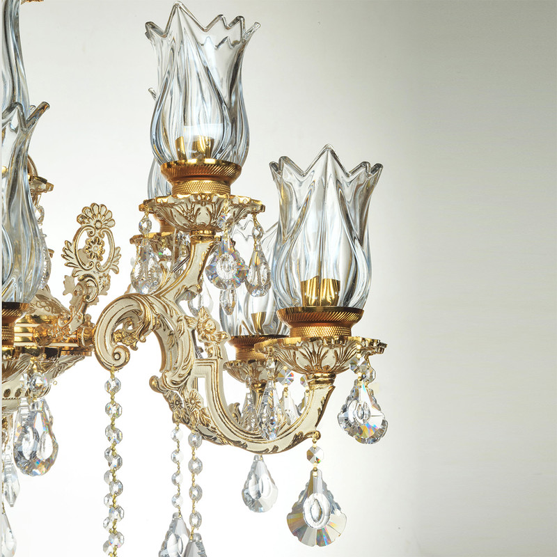 قیمت و خرید لوستر 12 شعله چشمه نور کد S3703/6GWT