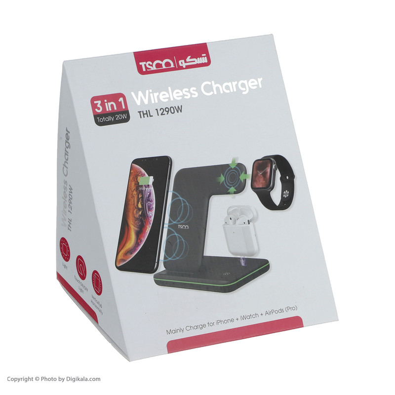 قیمت و خرید شارژر بی سیم تسکو مدل THL 1290W